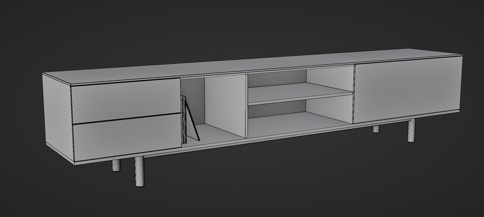 Modern Minimalistic Sideboard 3D model - TurboSquid 2046748