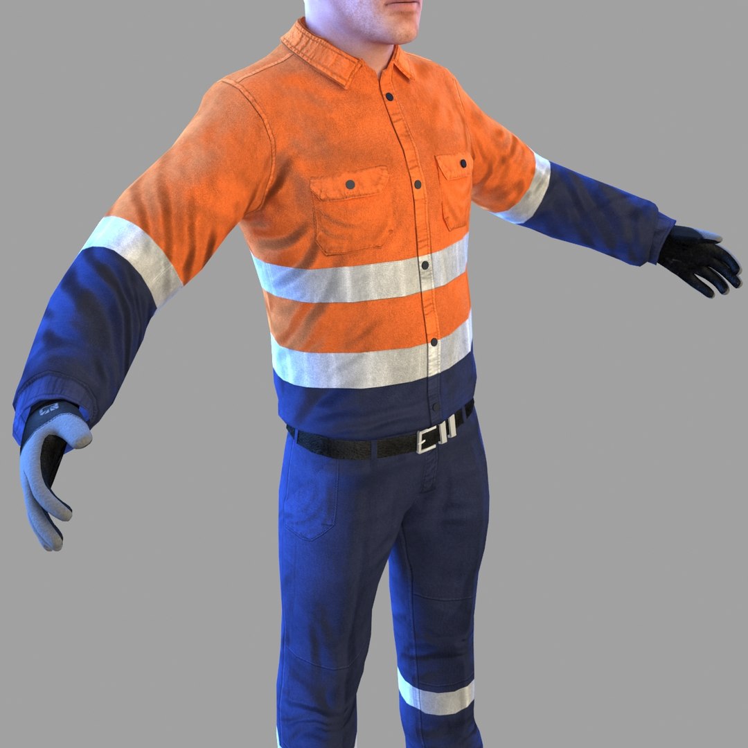 Safety worker man 3D - TurboSquid 1482908