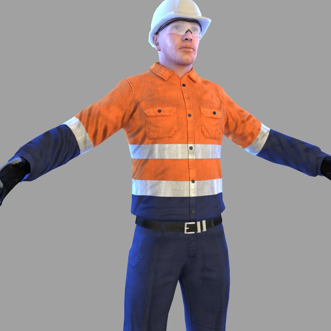 Safety Worker Man 3D - TurboSquid 1482908