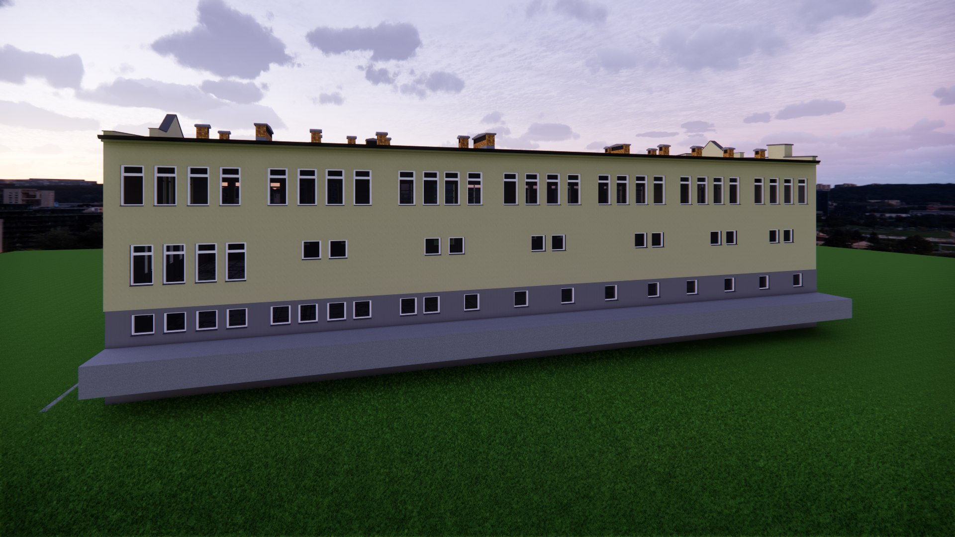 School - College Low Poly 3D model - TurboSquid 2173226