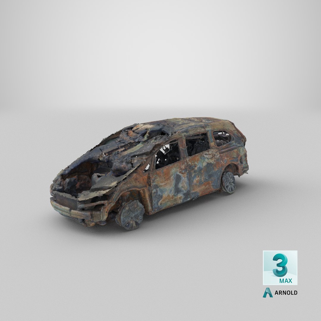 3D Burned Car Wreck 18 Model - TurboSquid 2144042