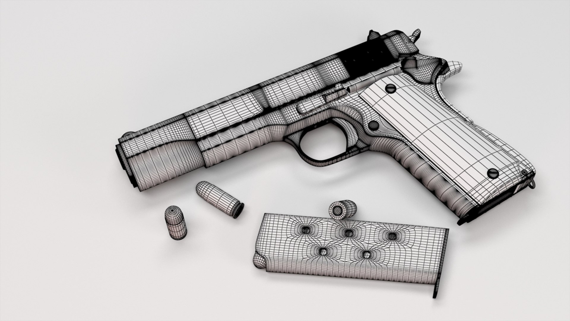 Colt M1911 A1 3ds Max Model - TurboSquid 2166427