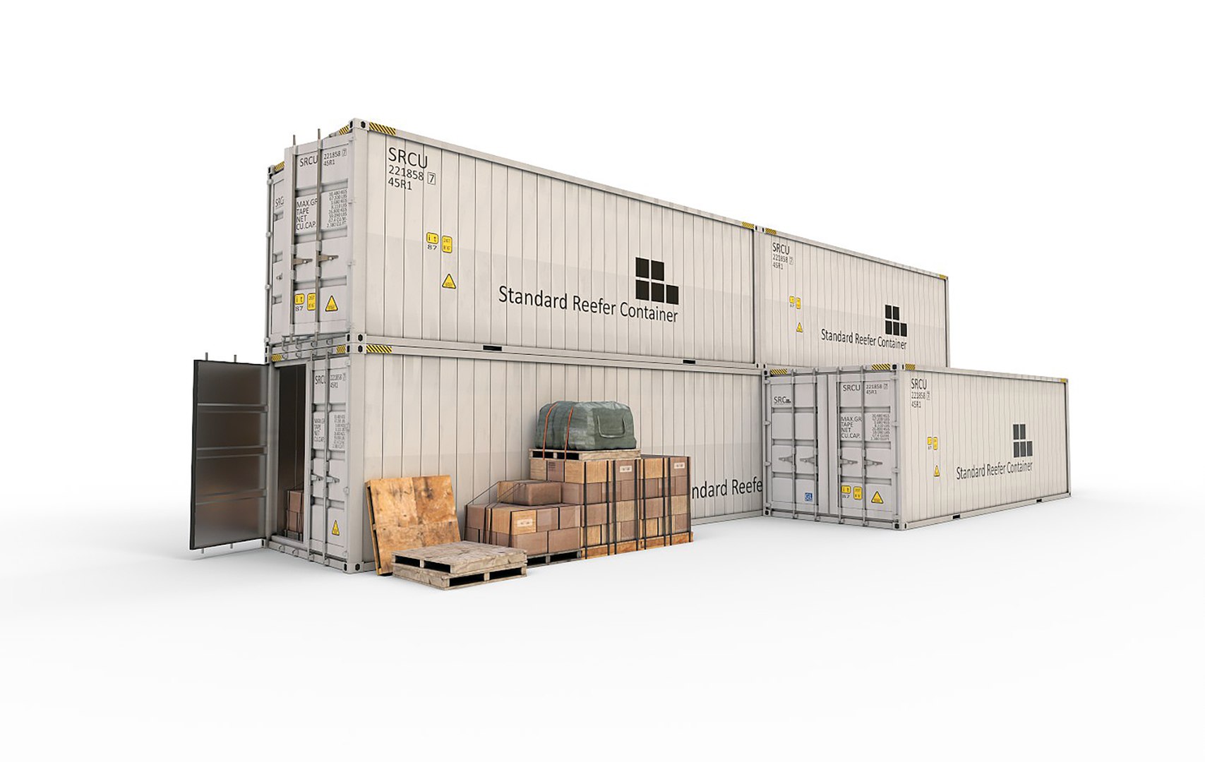 Reefer Containers Model - TurboSquid 2189467
