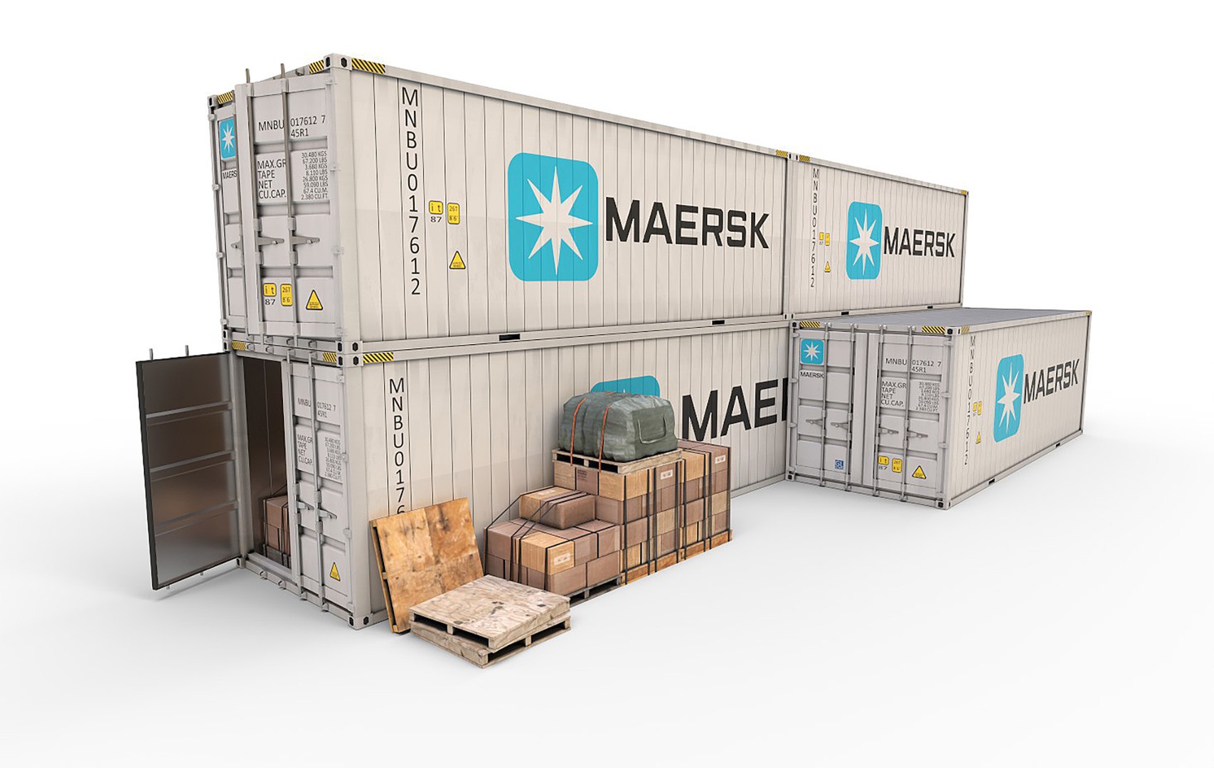 Reefer Containers Model - TurboSquid 2189467