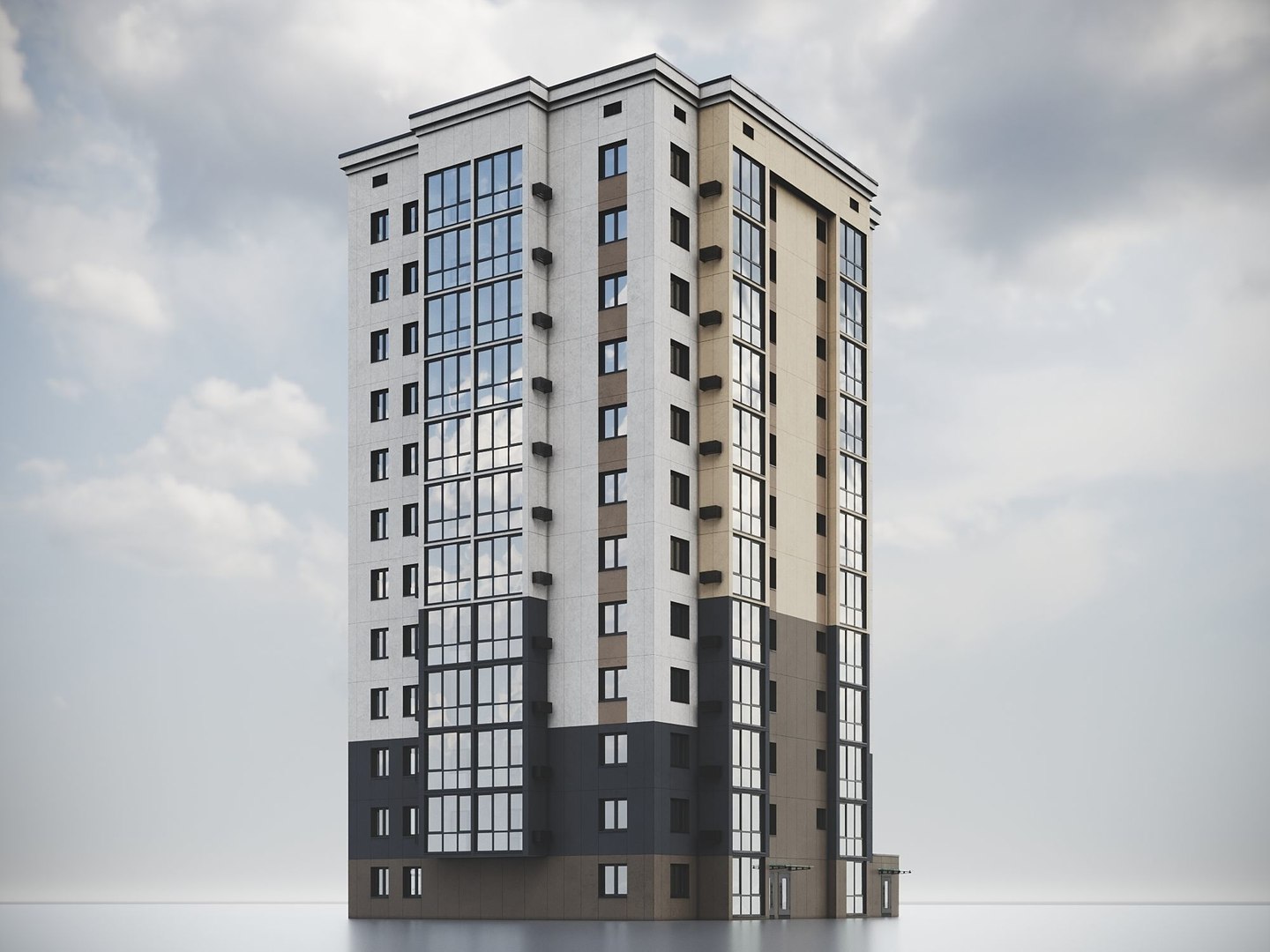 Modern Residential Building 010 3D model - TurboSquid 2153816