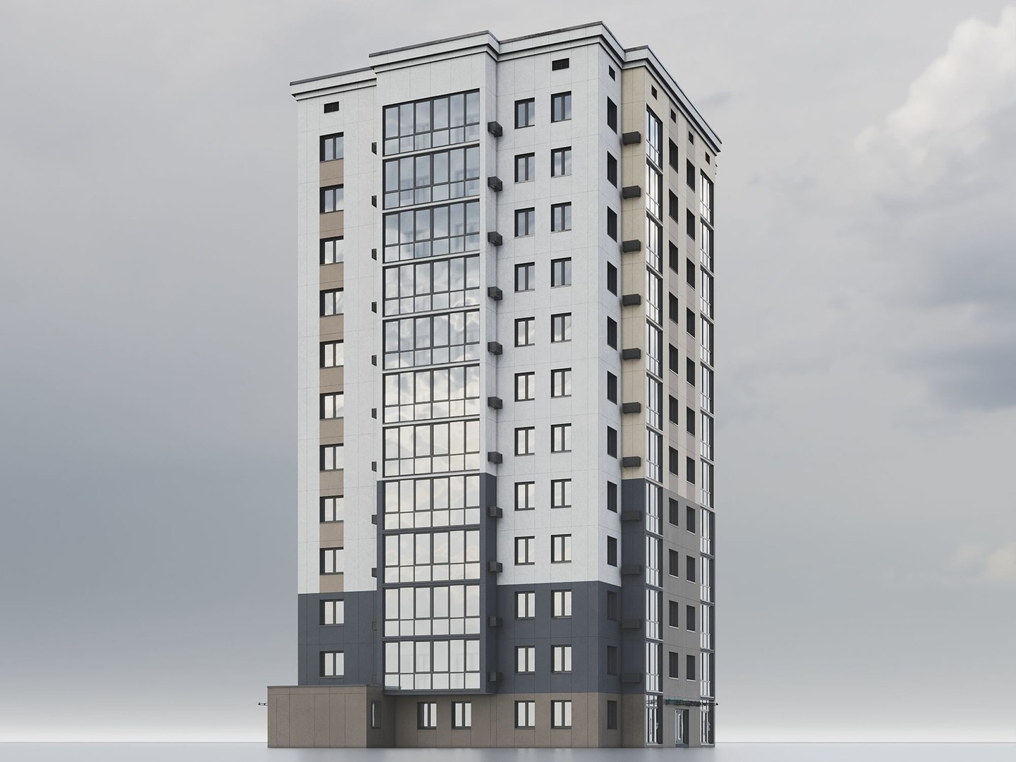 Modern Residential Building 010 3D model - TurboSquid 2153816