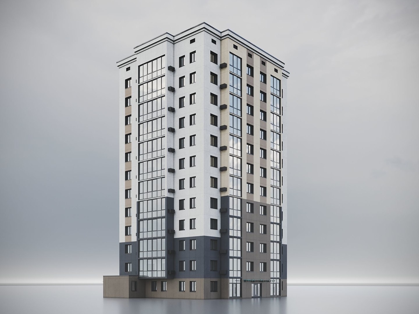 Modern Residential Building 010 3D model - TurboSquid 2153816