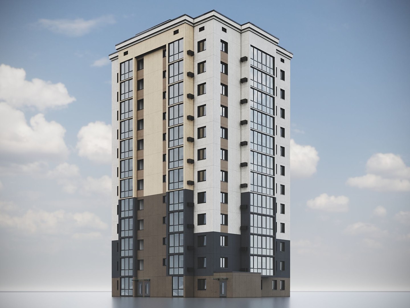 Modern Residential Building 010 3D model - TurboSquid 2153816