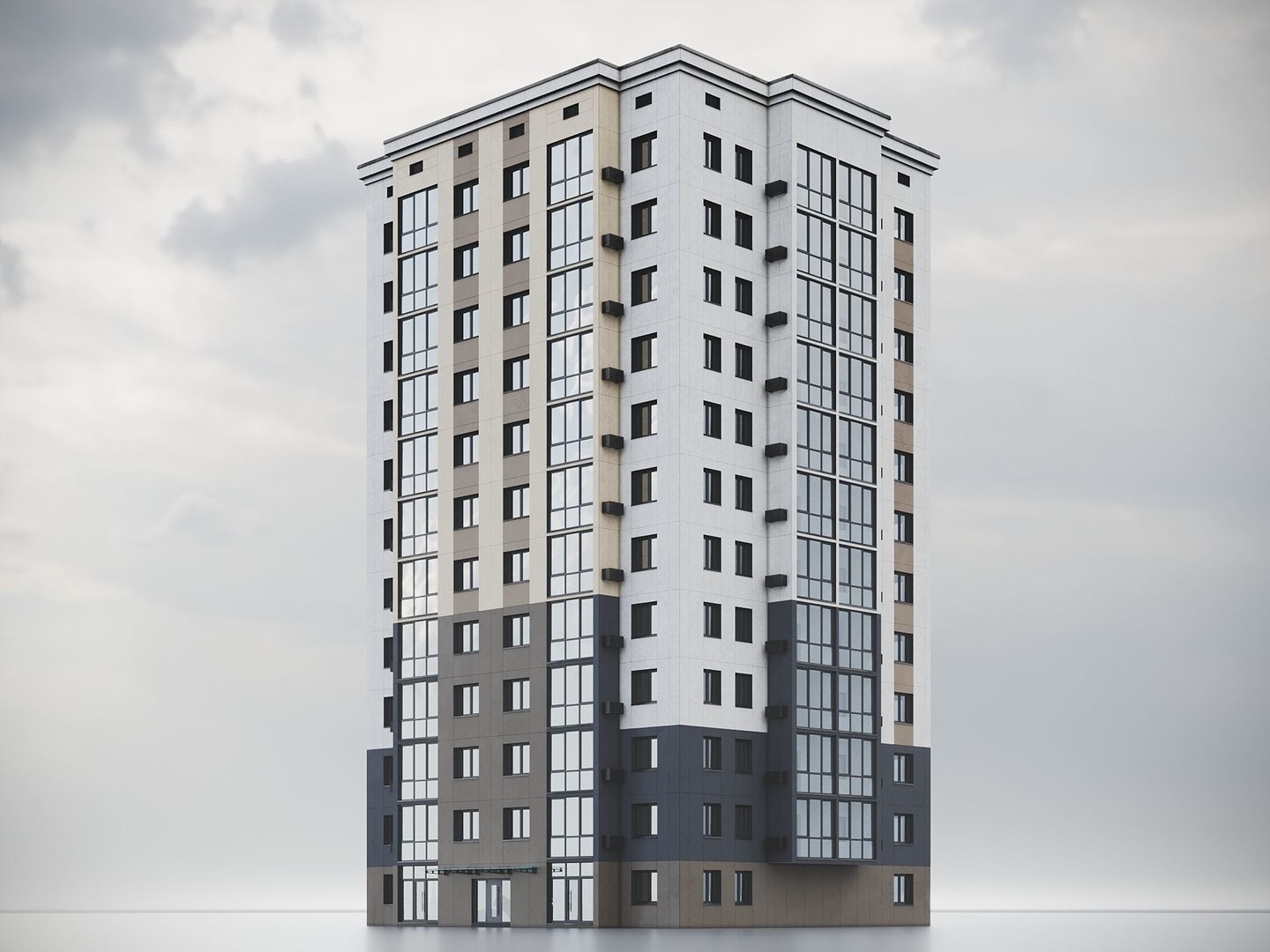 Modern Residential Building 010 3D model - TurboSquid 2153816