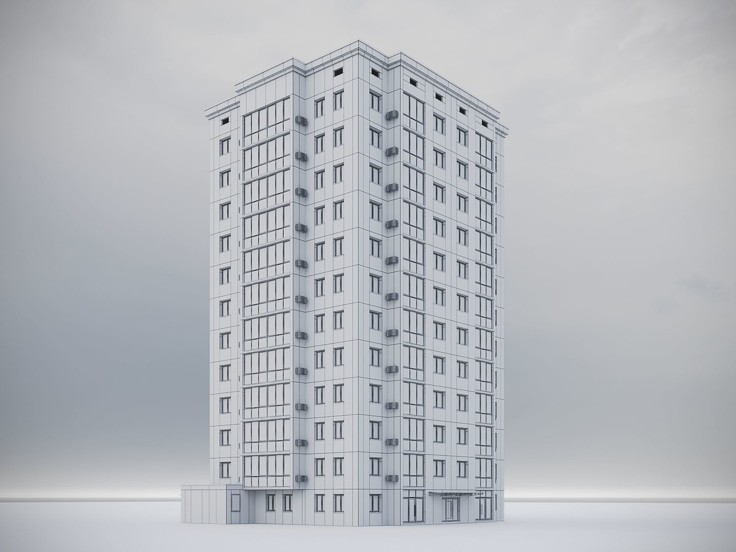 Modern Residential Building 010 3D model - TurboSquid 2153816