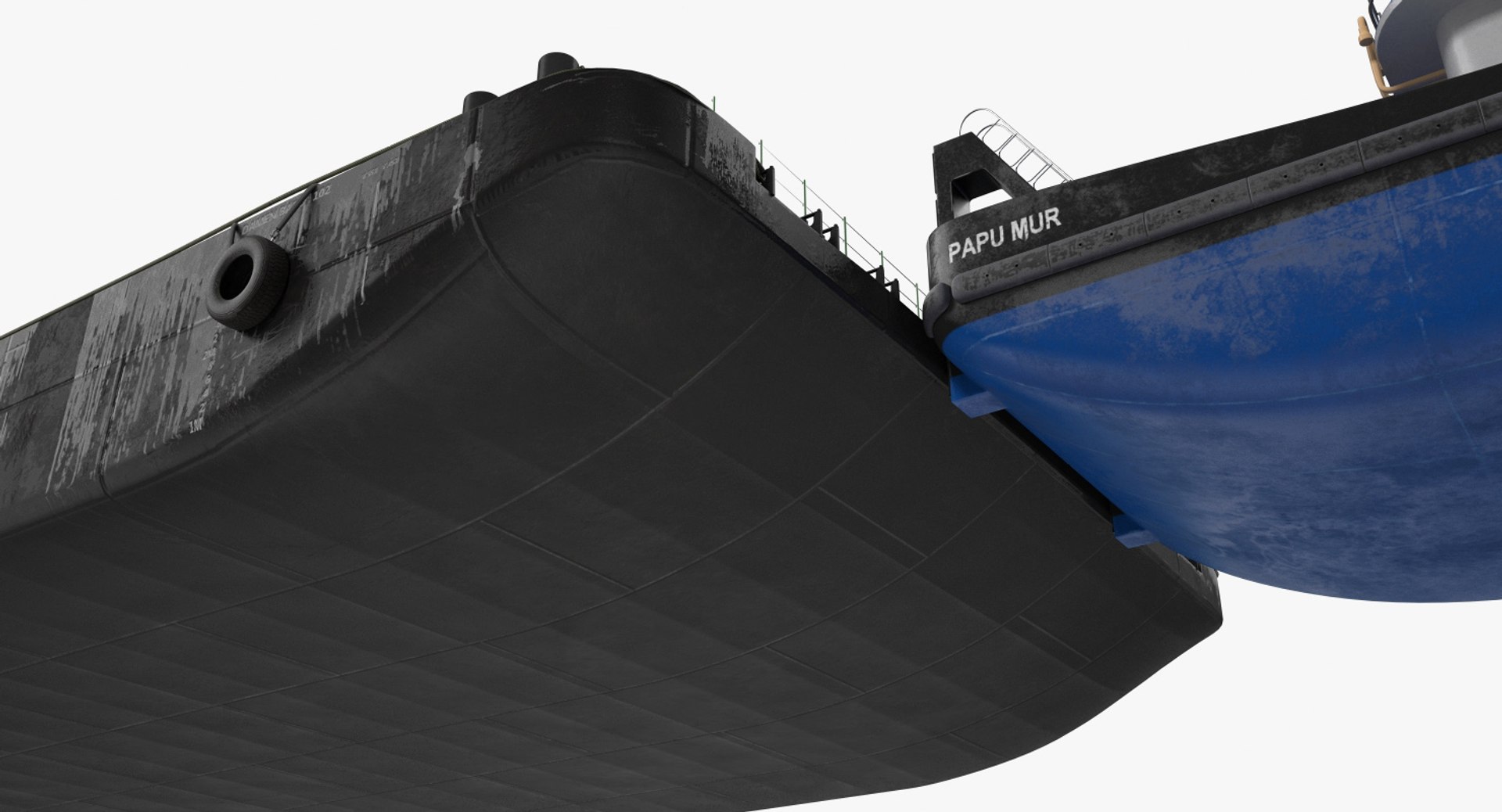 Push boat ship pontoon 3D model - TurboSquid 1311281