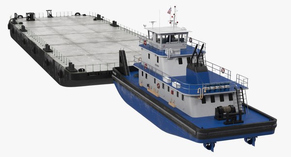 Push boat ship pontoon 3D model - TurboSquid 1311281