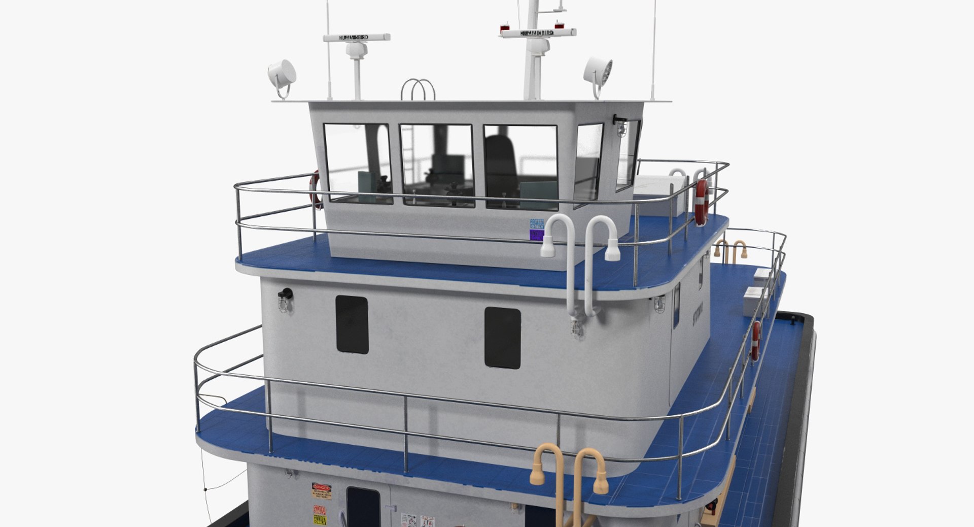 Push boat ship pontoon 3D model - TurboSquid 1311281