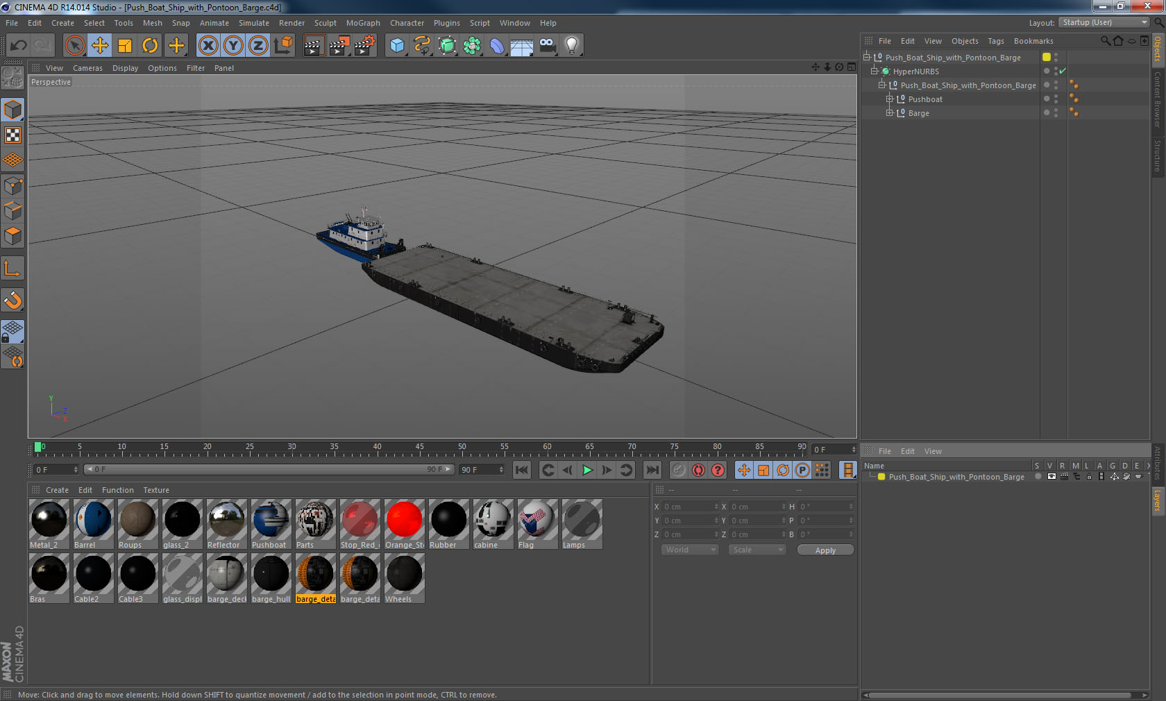 Push boat ship pontoon 3D model - TurboSquid 1311281