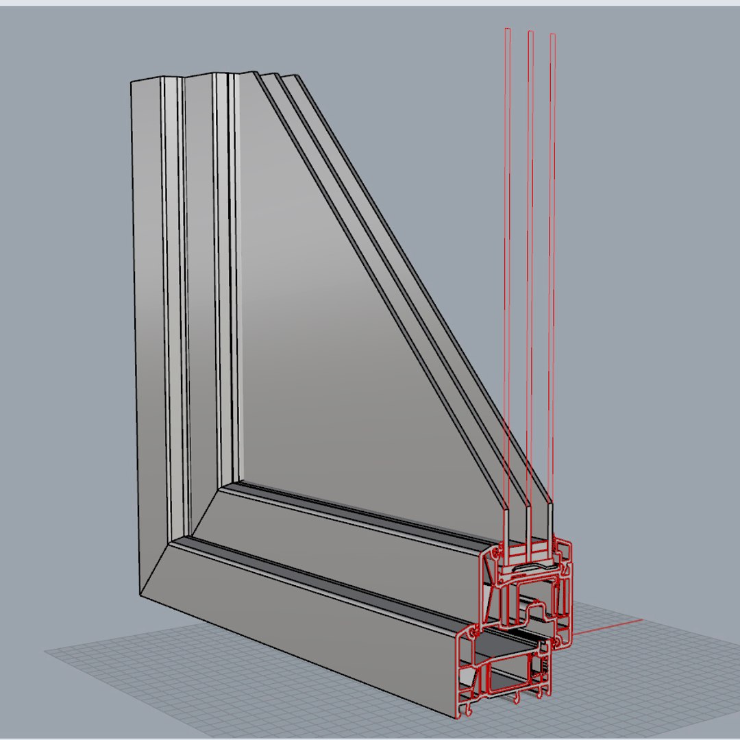 3D Rehau Window Profiles 32 Model - TurboSquid 1726564