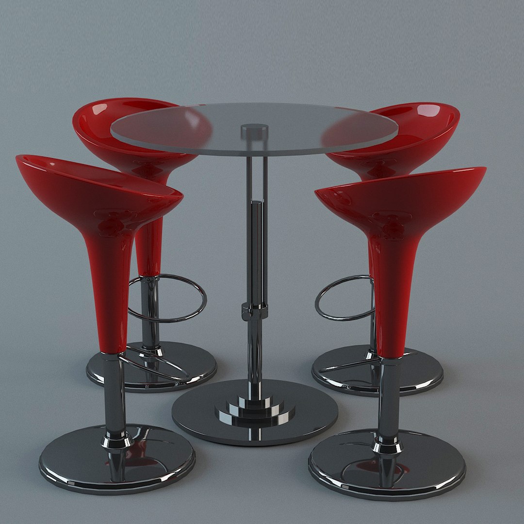 Free 3D Table And Chair Model - TurboSquid 2320017