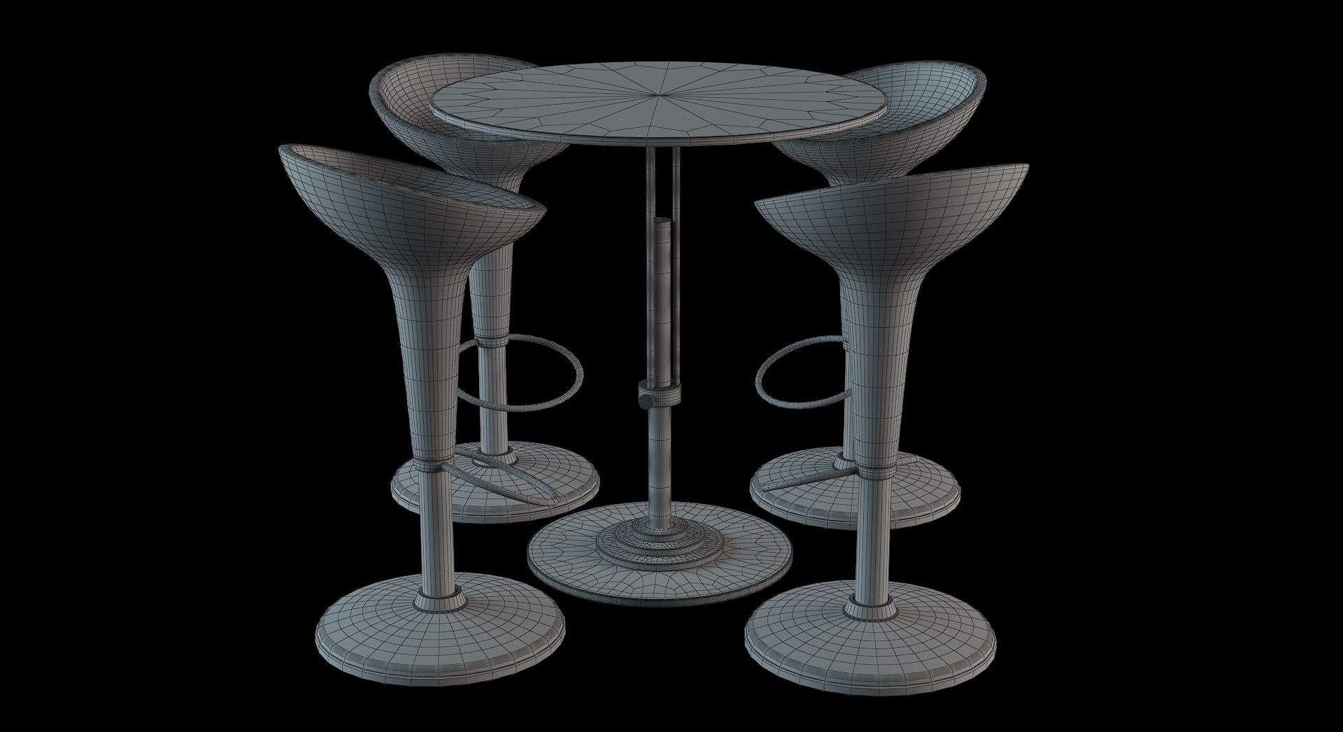 Free 3D Table And Chair Model - TurboSquid 2320017