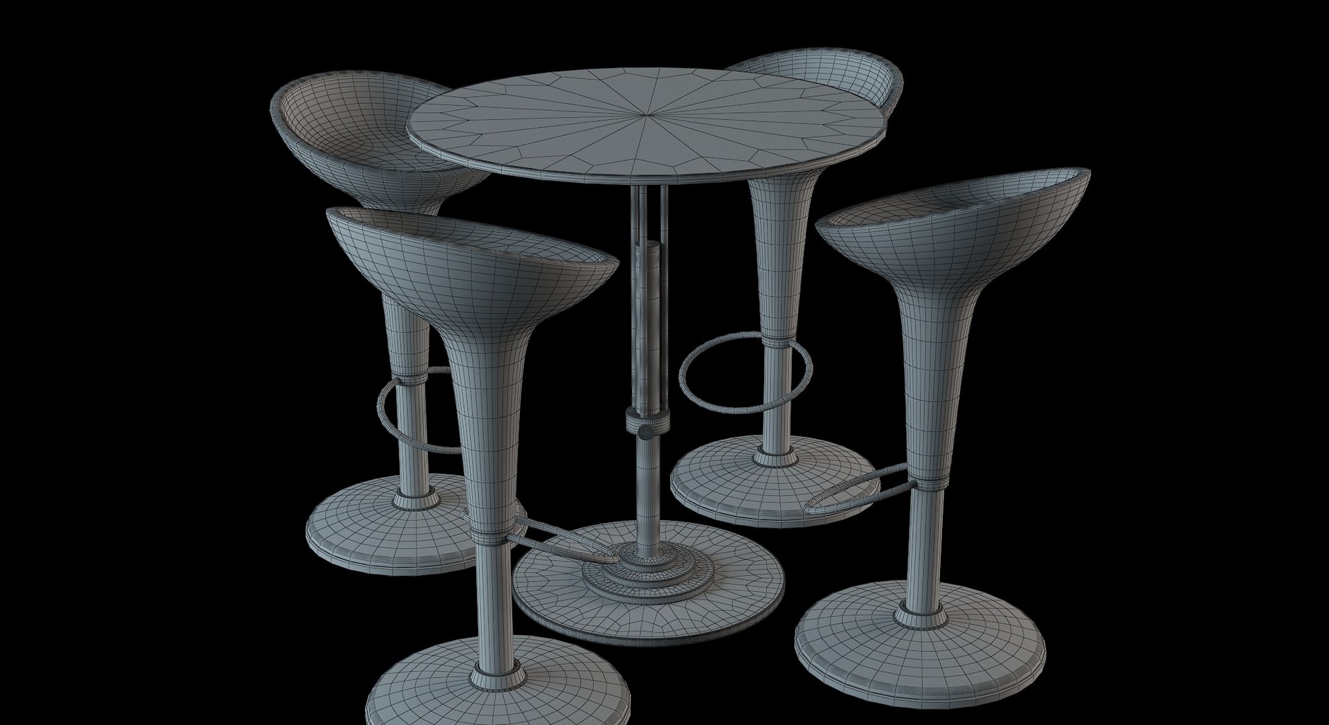 Free 3D Table And Chair Model - TurboSquid 2320017