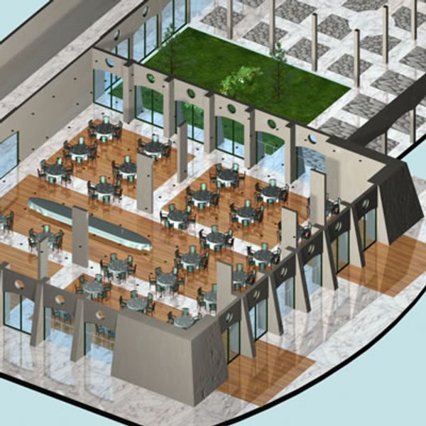 hotel ballroom 3d model