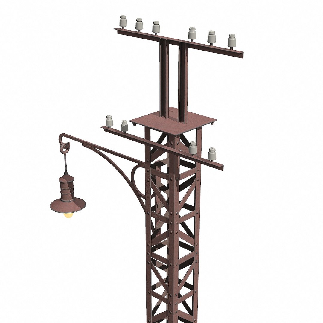 Metal telegraph poles 3D model - TurboSquid 1182518