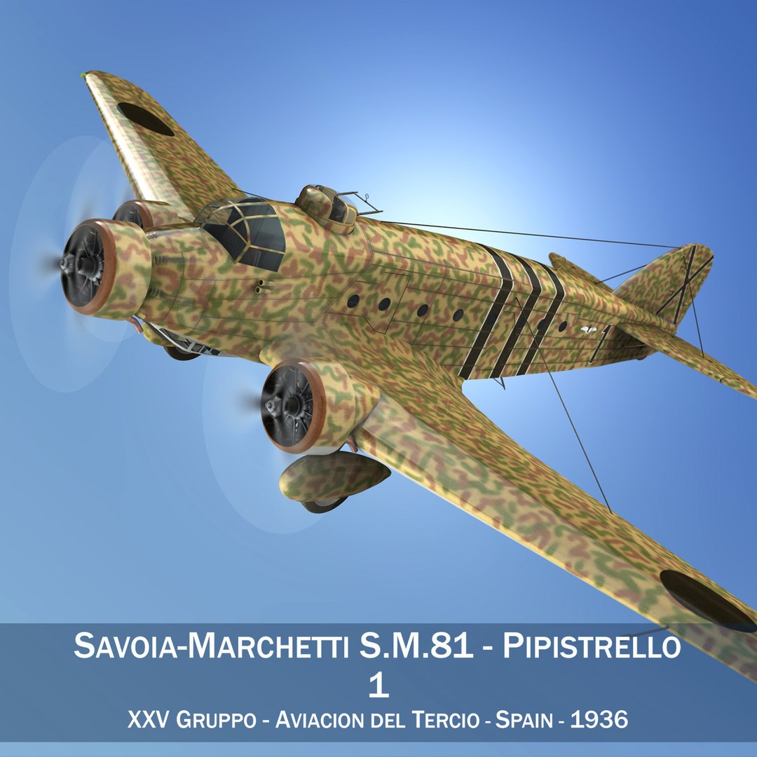 3ds Savoia-marchetti Sm 81 Bomber