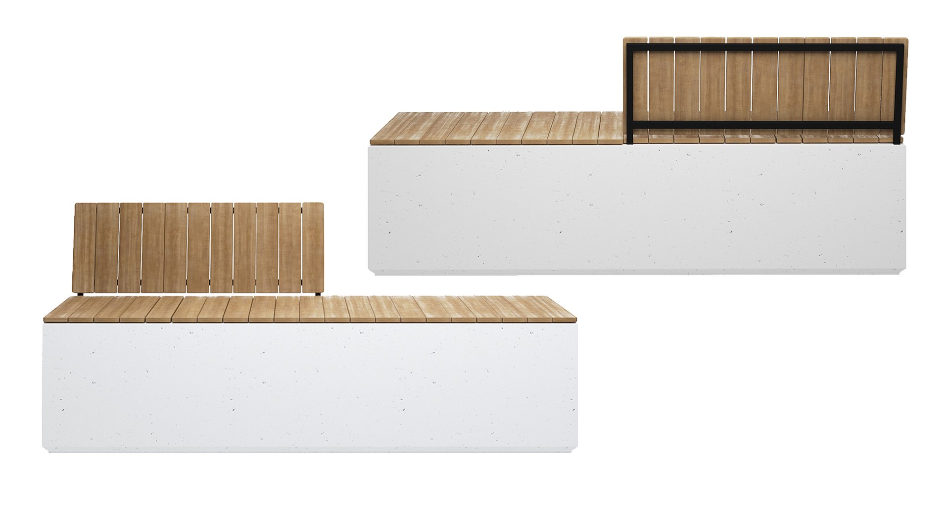 3D Model Concrete Bench - BOX WB - TurboSquid 2044981