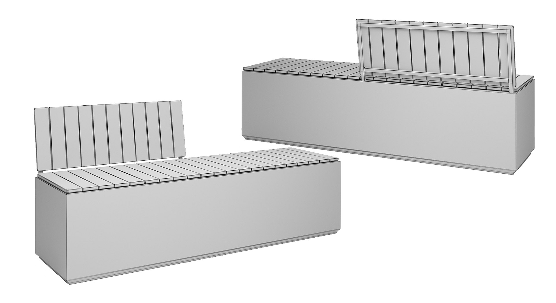 3D Model Concrete Bench - BOX WB - TurboSquid 2044981