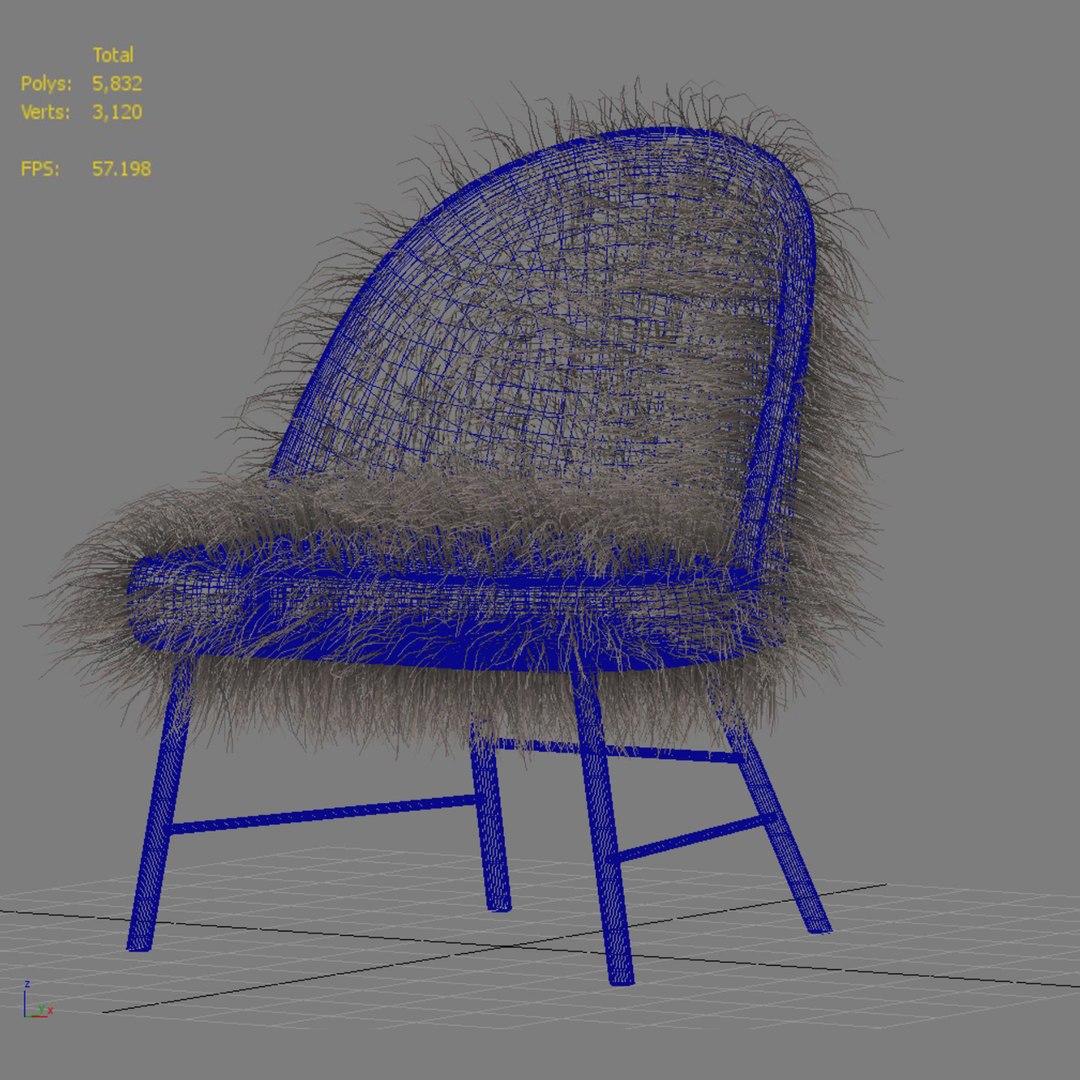 Giopagani Avec Moi Armchair With Fur 3D Model - TurboSquid 1715986