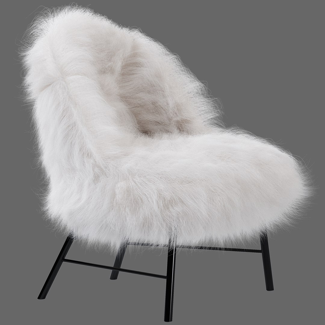 Giopagani Avec Moi Armchair With Fur 3D Model - TurboSquid 1715986