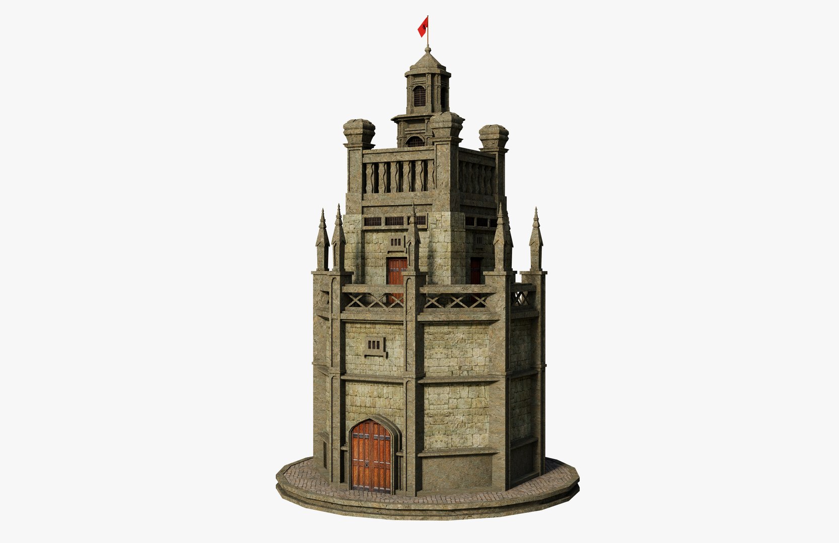 Mini Ancient Tower 3D - TurboSquid 2086132