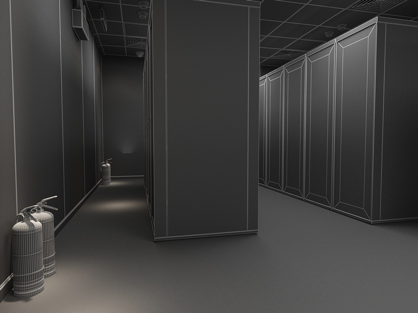 Server Computer Room 3D Model - TurboSquid 1698641