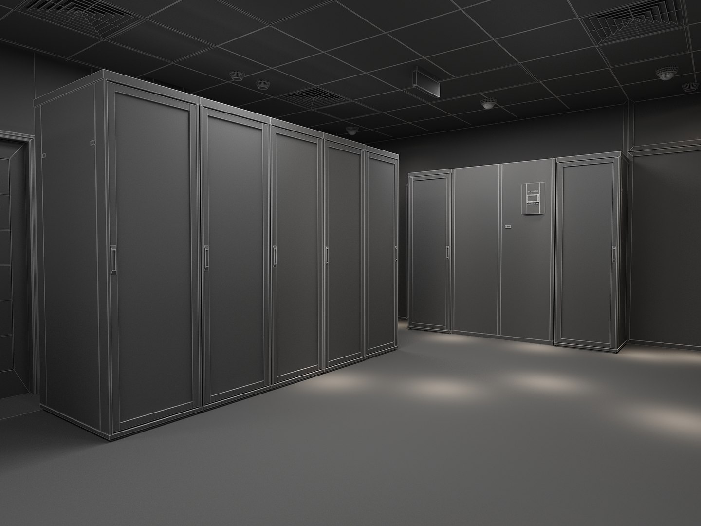 Server Computer Room 3D Model - TurboSquid 1698641