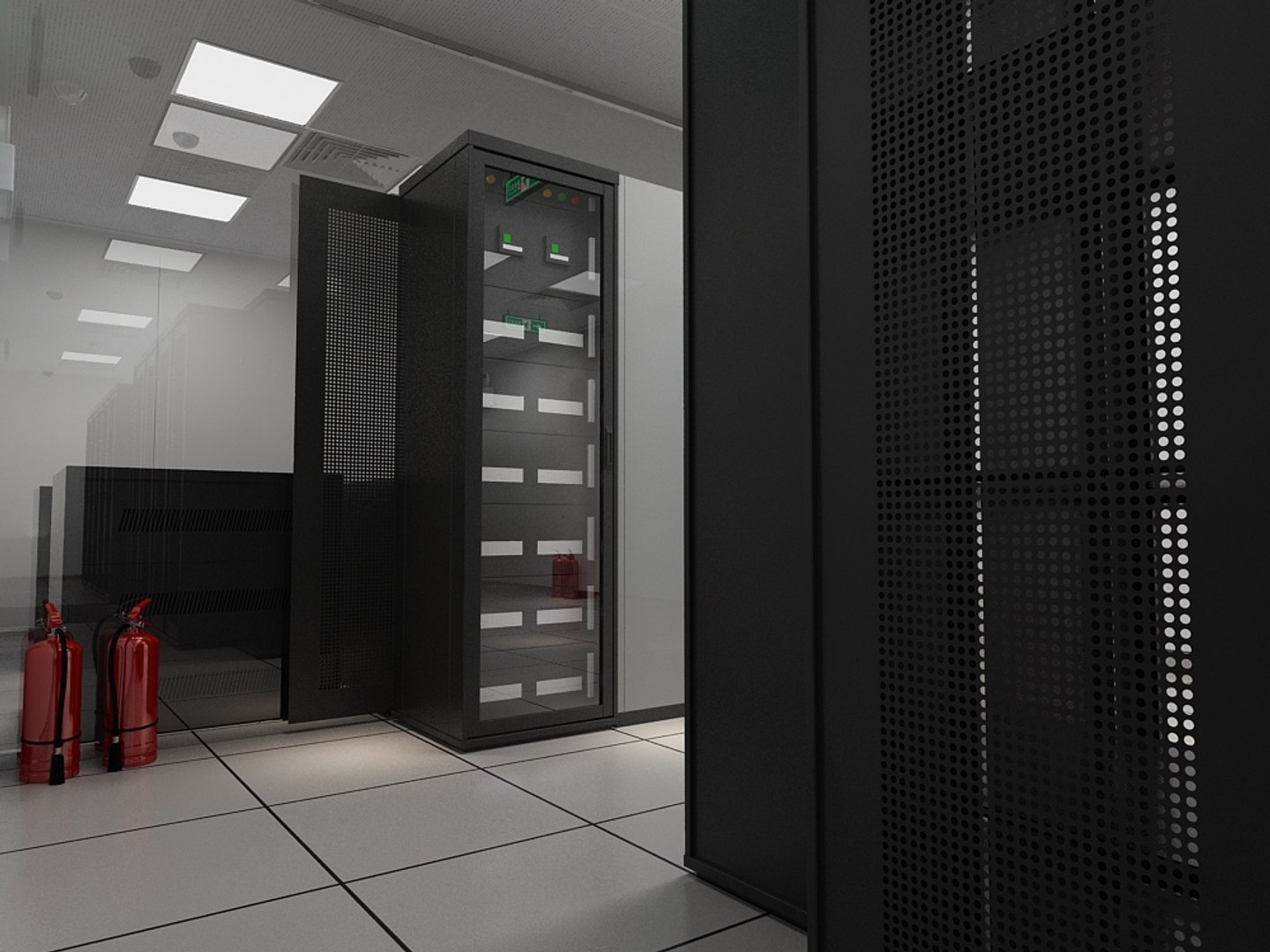 Server Computer Room 3D Model - TurboSquid 1698641