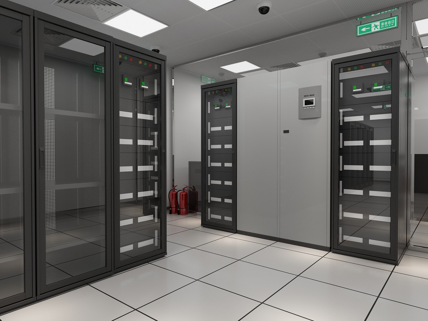 Server Computer Room 3D Model - TurboSquid 1698641