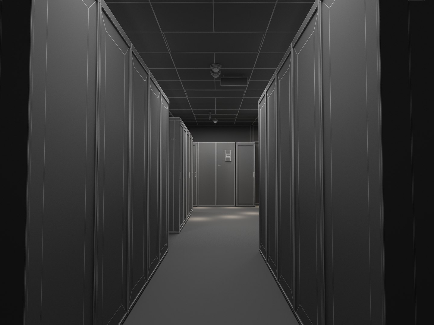 Server Computer Room 3D Model - TurboSquid 1698641