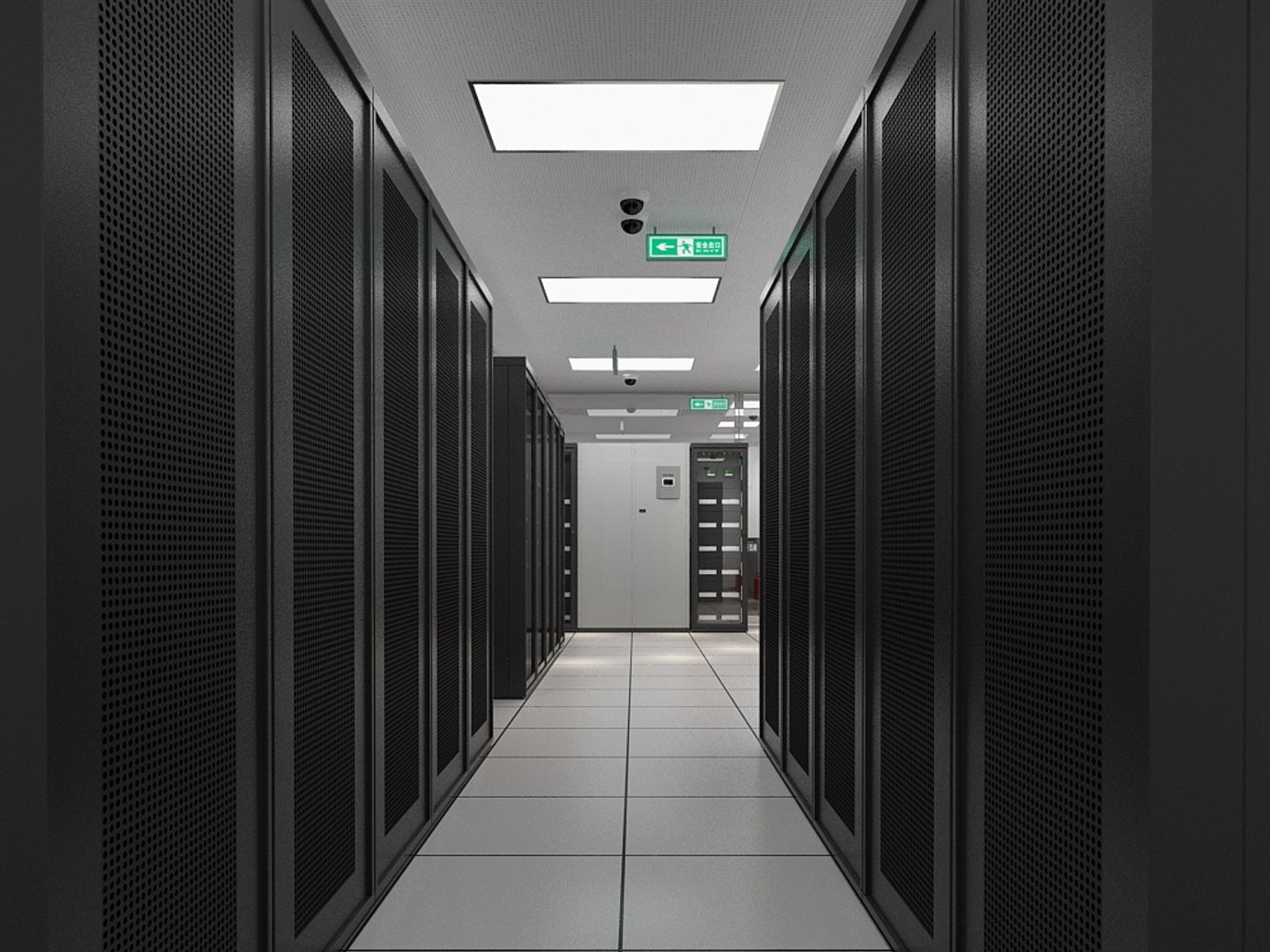 Server Computer Room 3D Model - TurboSquid 1698641