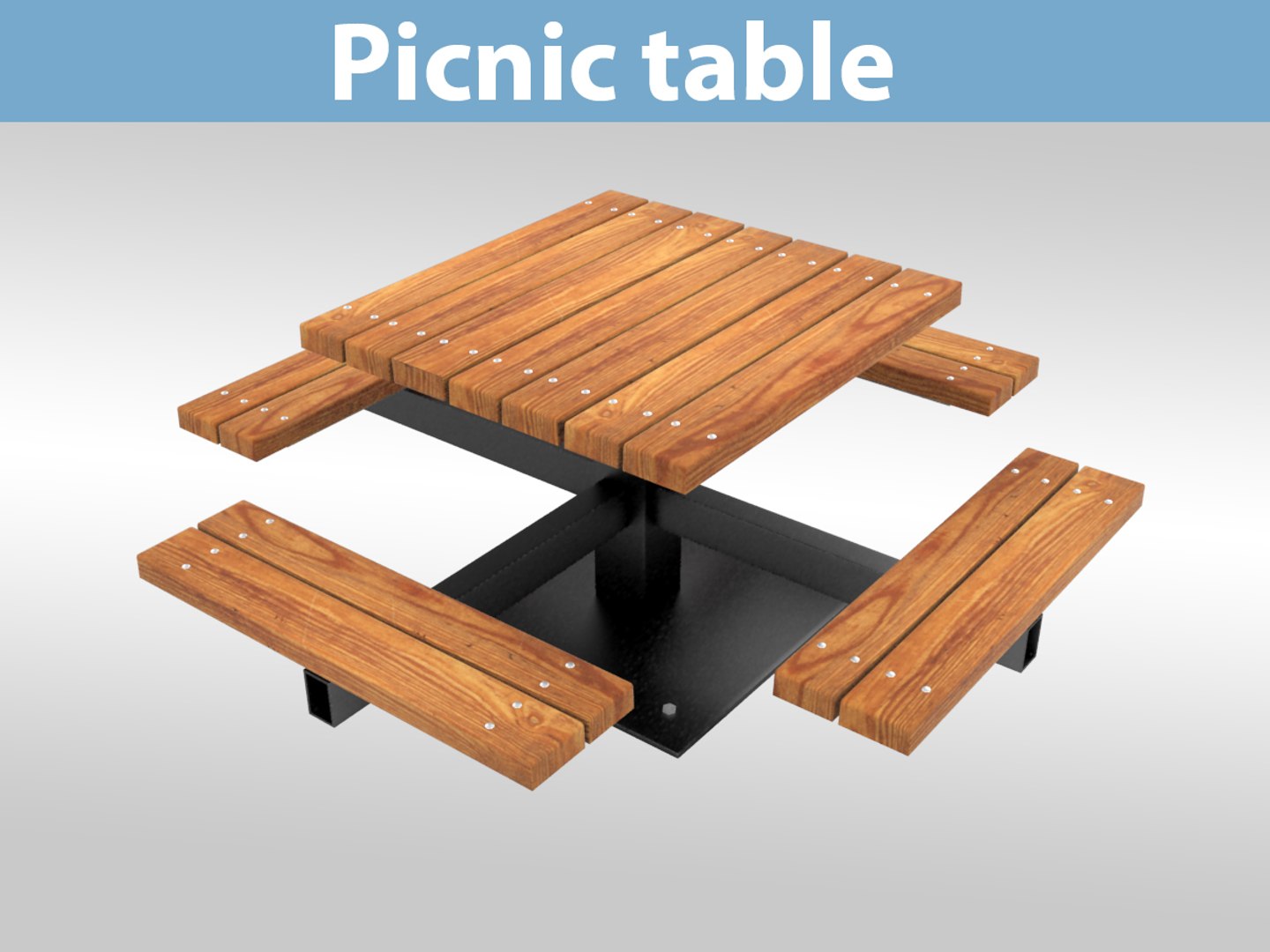 3d picnic table model