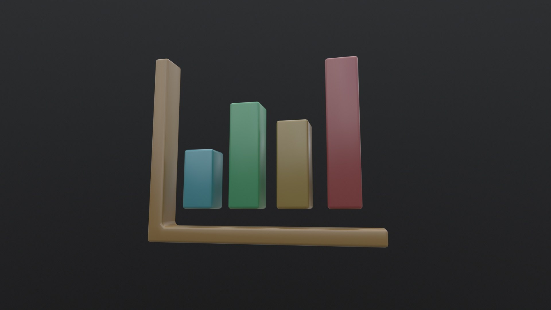 Bar Graph Icon 3D model - TurboSquid 2151815