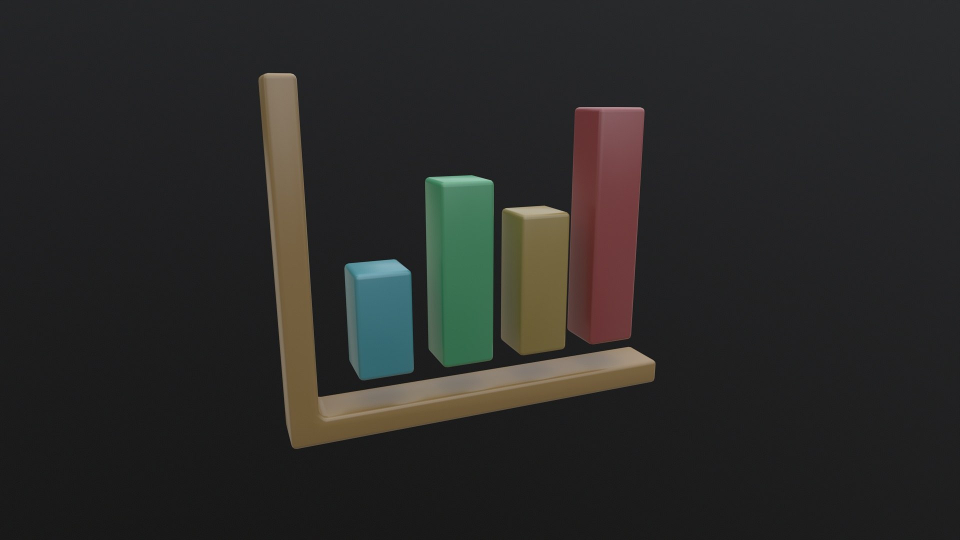 Bar Graph Icon 3D model - TurboSquid 2151815