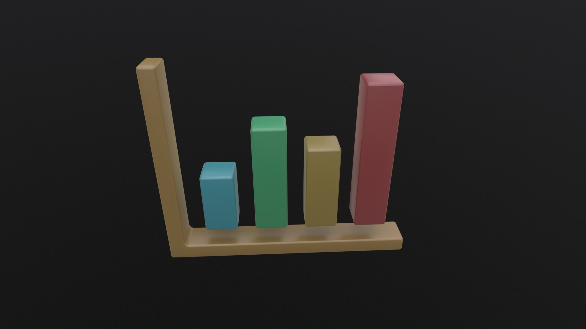 Bar Graph Icon 3D model - TurboSquid 2151815