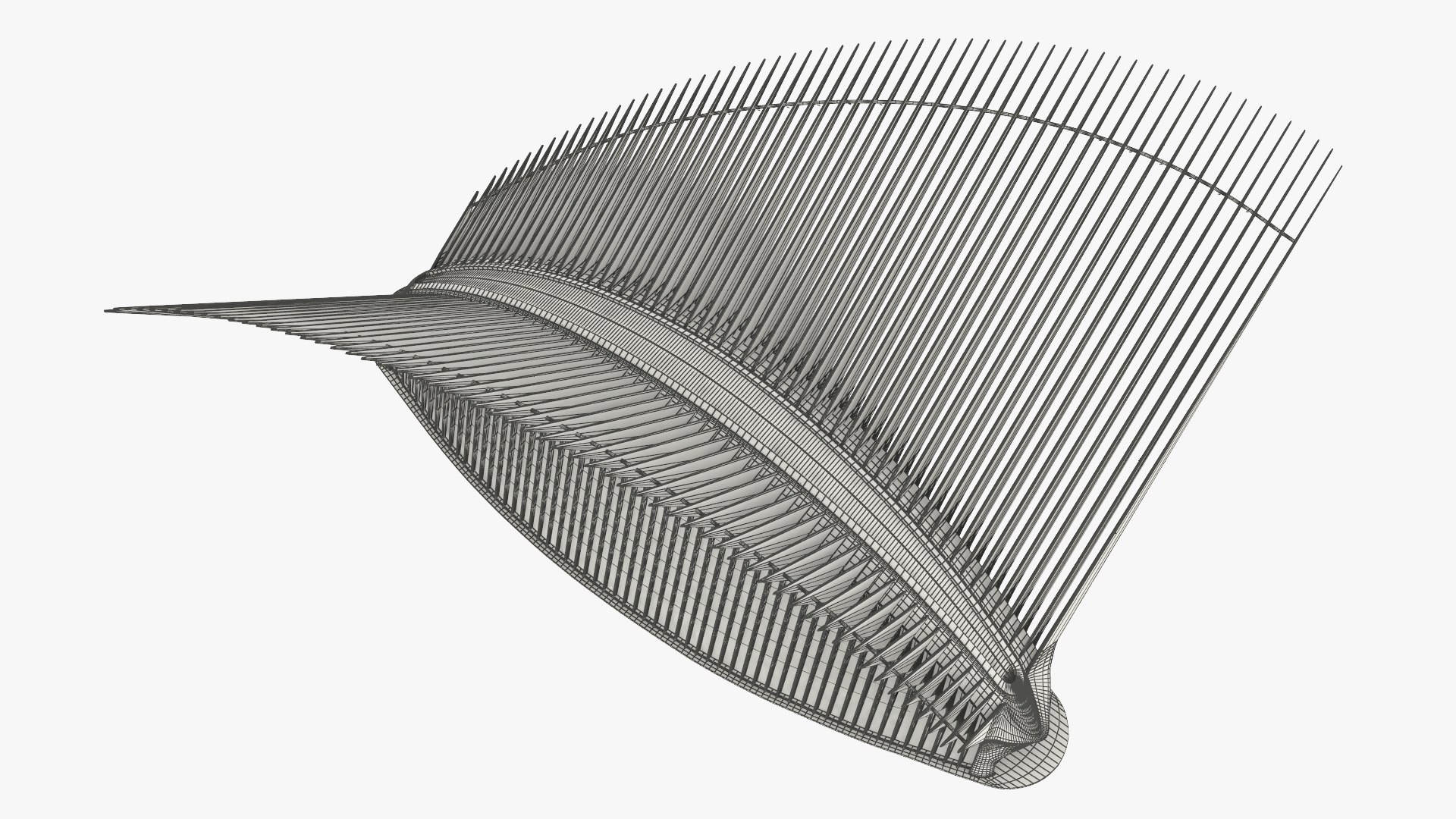 3D Curved Steel Ribbed Pavilion Structure Model - TurboSquid 2450557