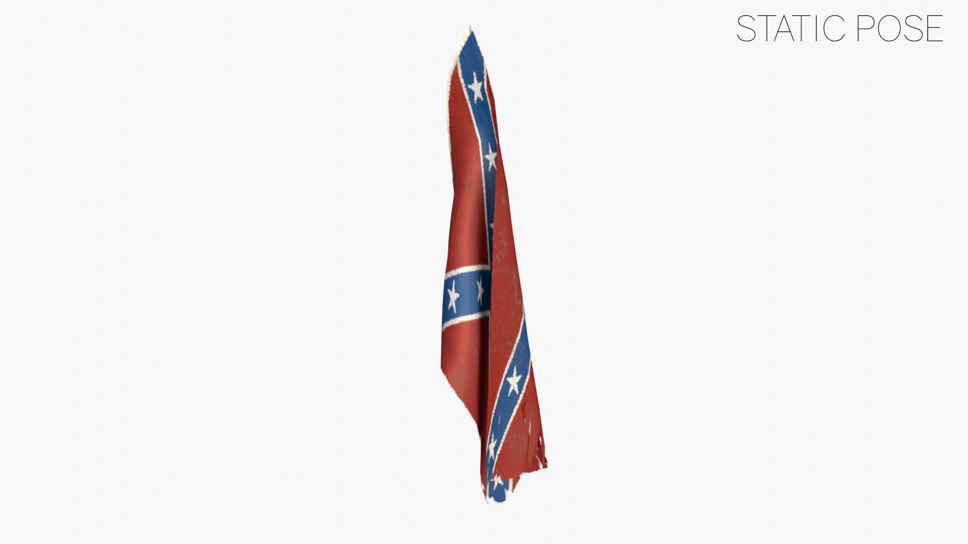 Confederate navy jack flag 3D model - TurboSquid 1476233
