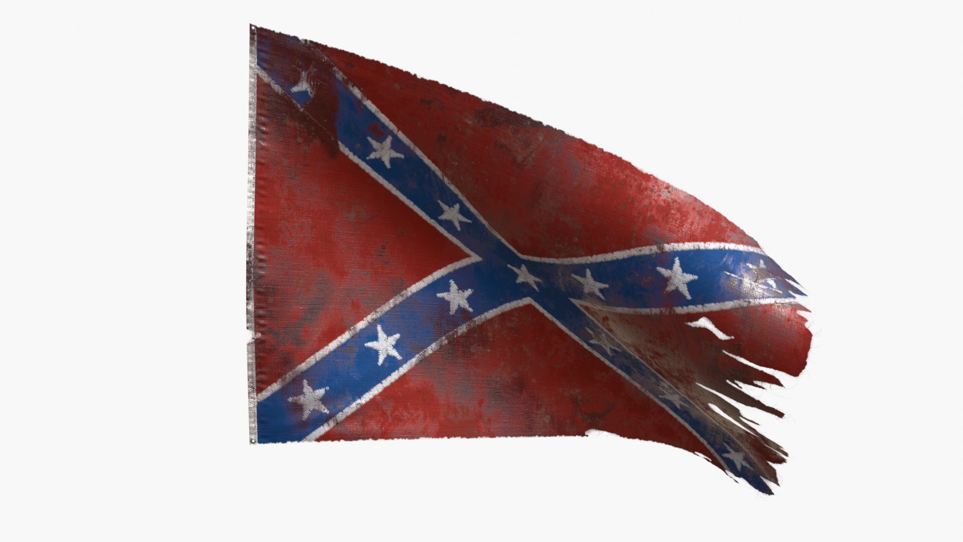 Confederate navy jack flag 3D model - TurboSquid 1476233