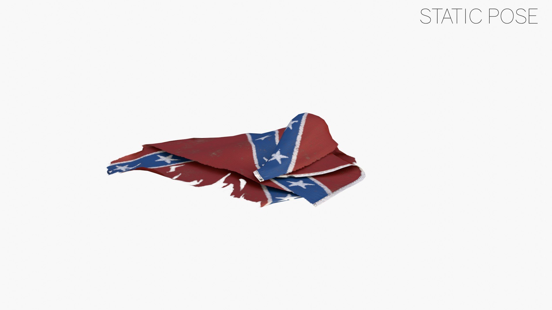 Confederate navy jack flag 3D model - TurboSquid 1476233