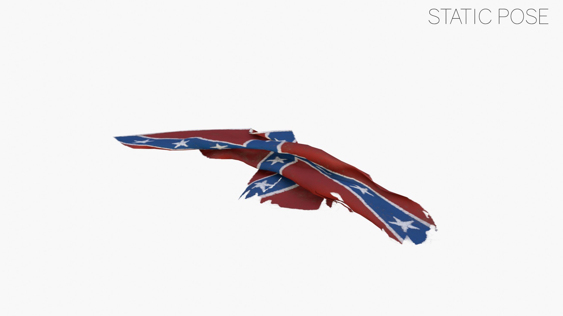 Confederate navy jack flag 3D model - TurboSquid 1476233