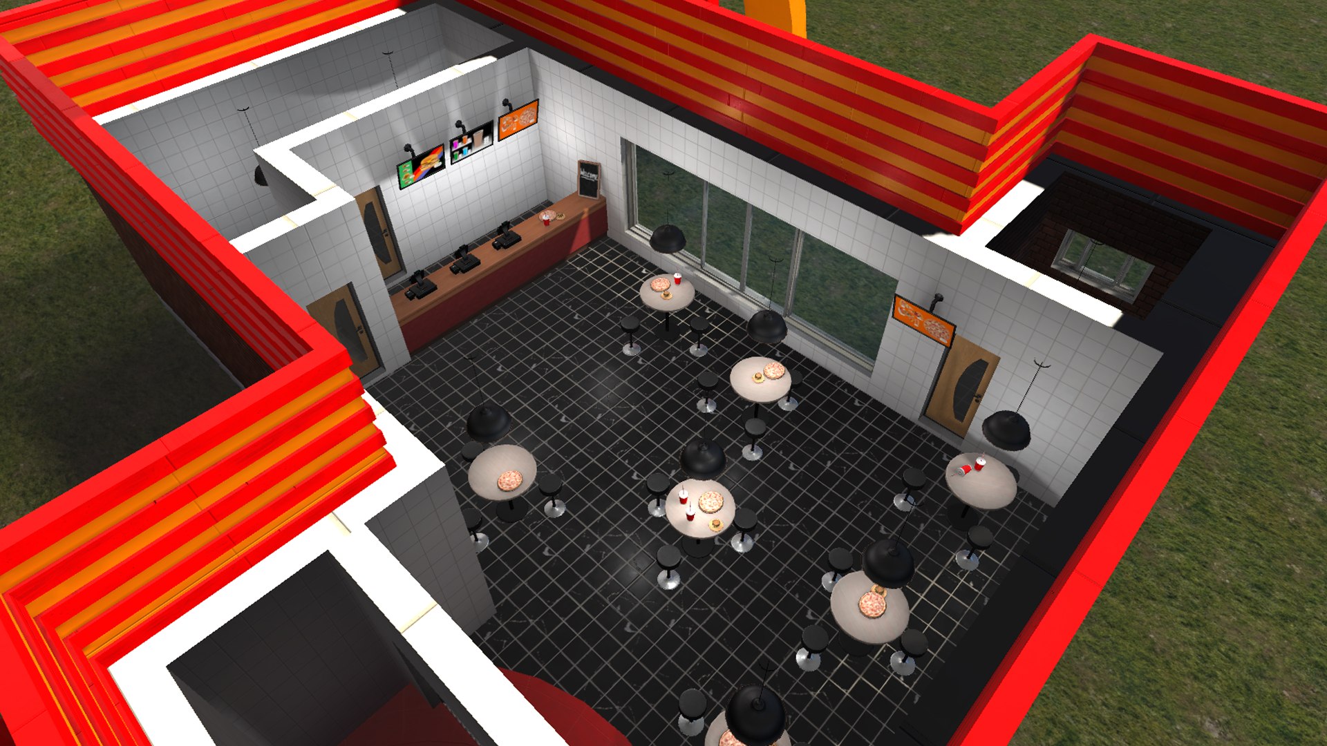 3D Games Fast Food Cafe Furniture - TurboSquid 1427843