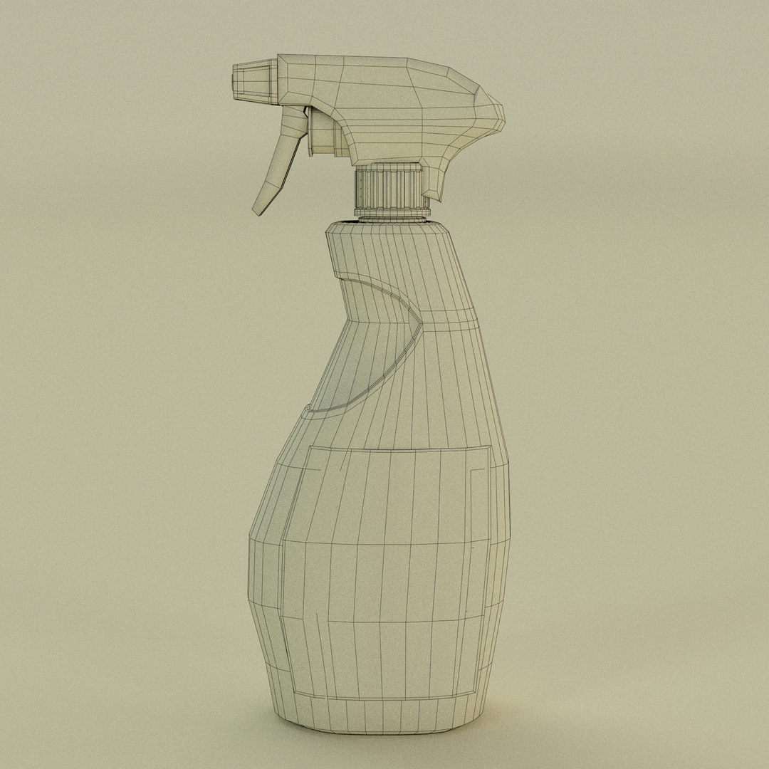3D Model Plastic Spray Bottle - TurboSquid 1406005
