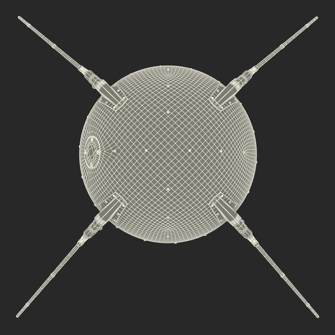 3d model sputnik 1
