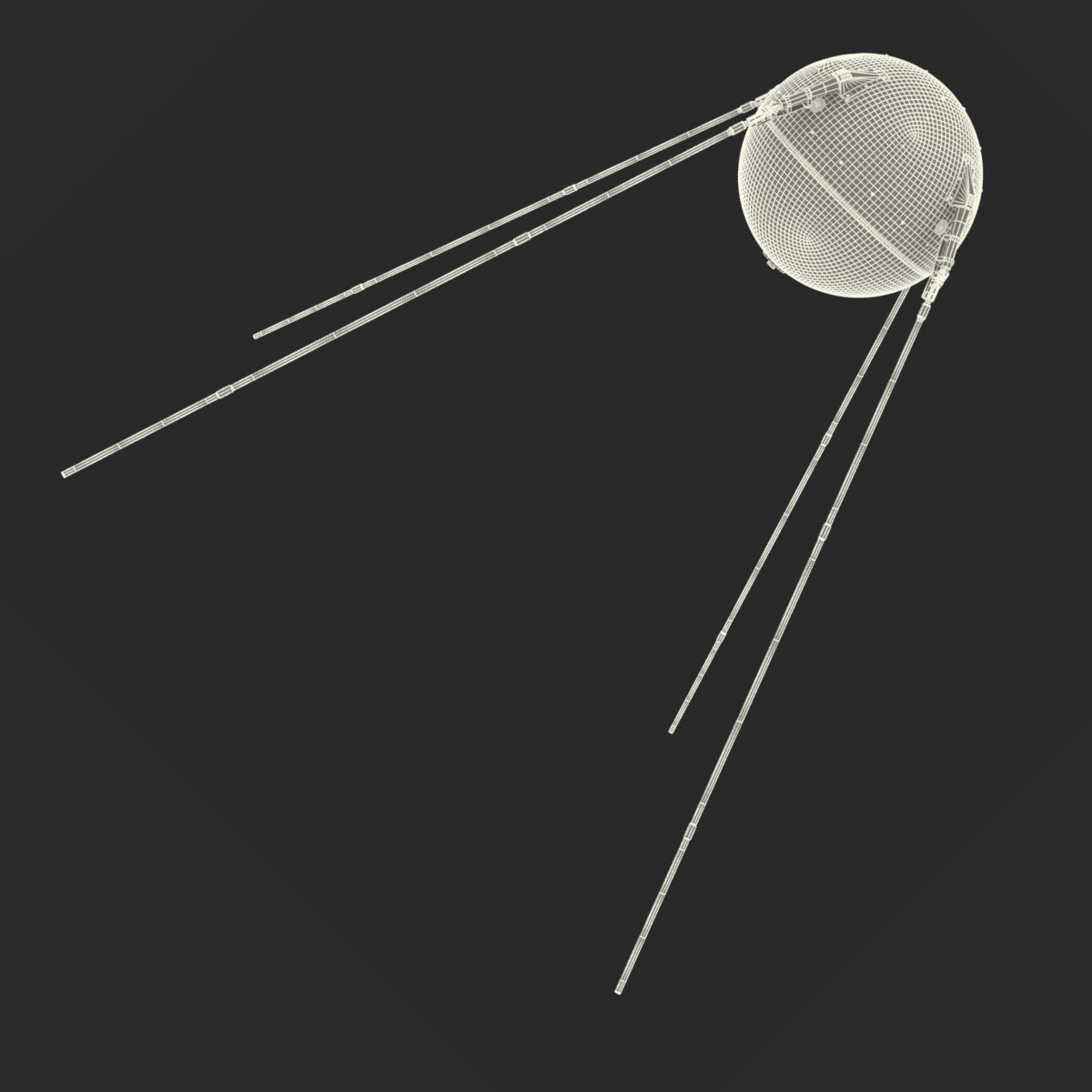 3d model sputnik 1