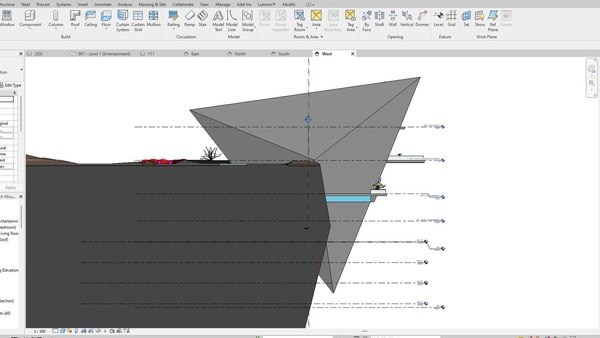 Revit 해변의 모던 산 절벽 주택 Lumion Revit 3D 모델 - TurboSquid 2323148